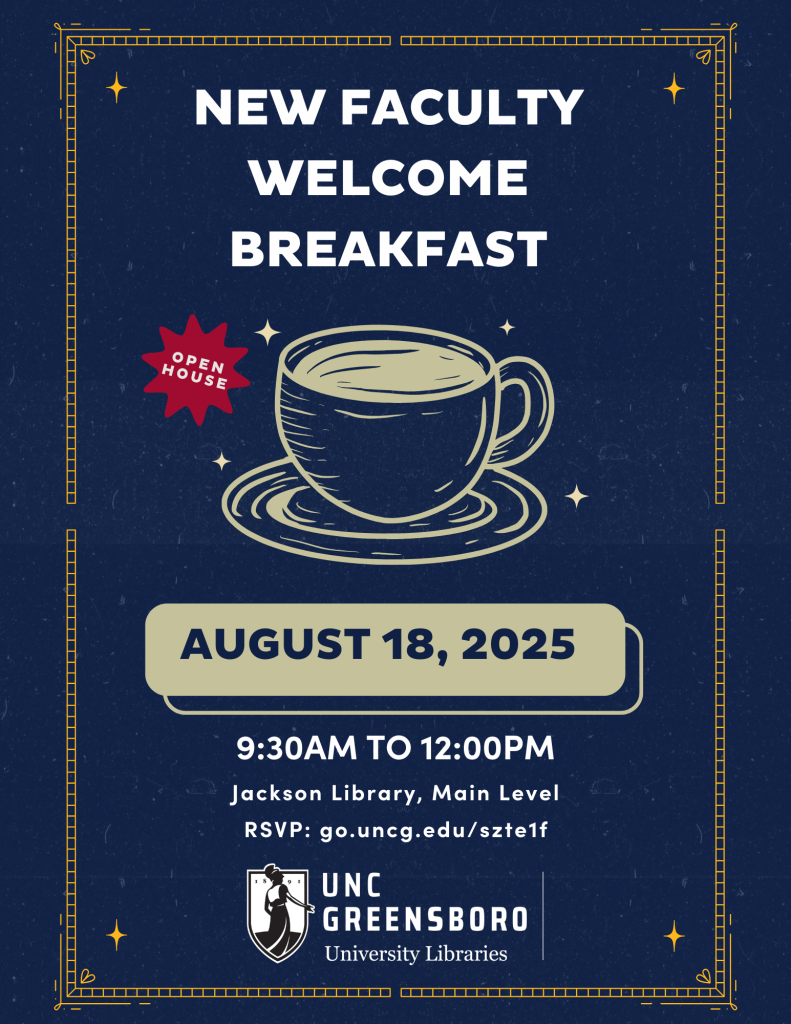 New Faculty Welcome Breakfast | UNCG University Libraries