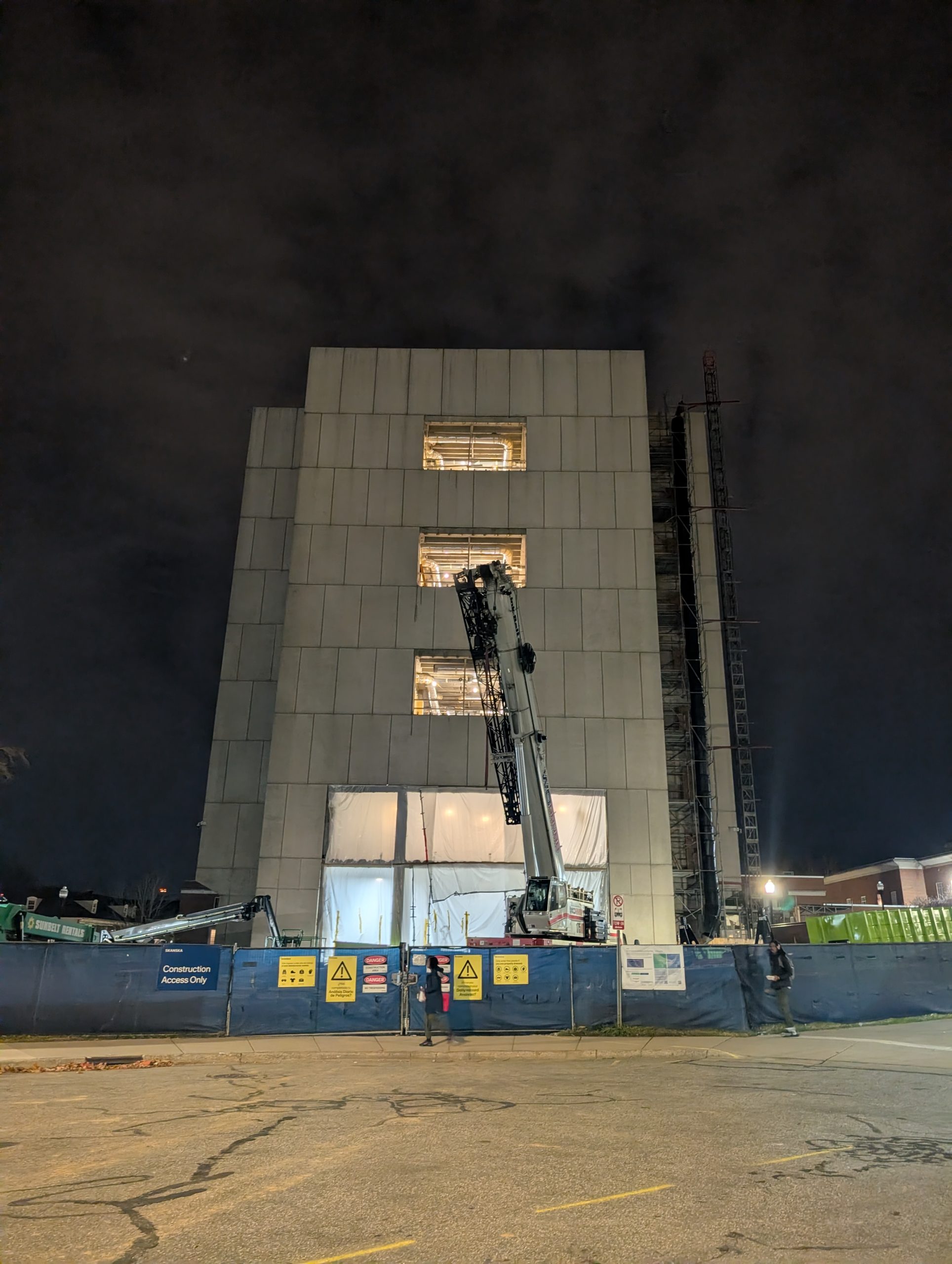 Additional Pre-Cast Panels Removed From Library Tower | UNCG University ...