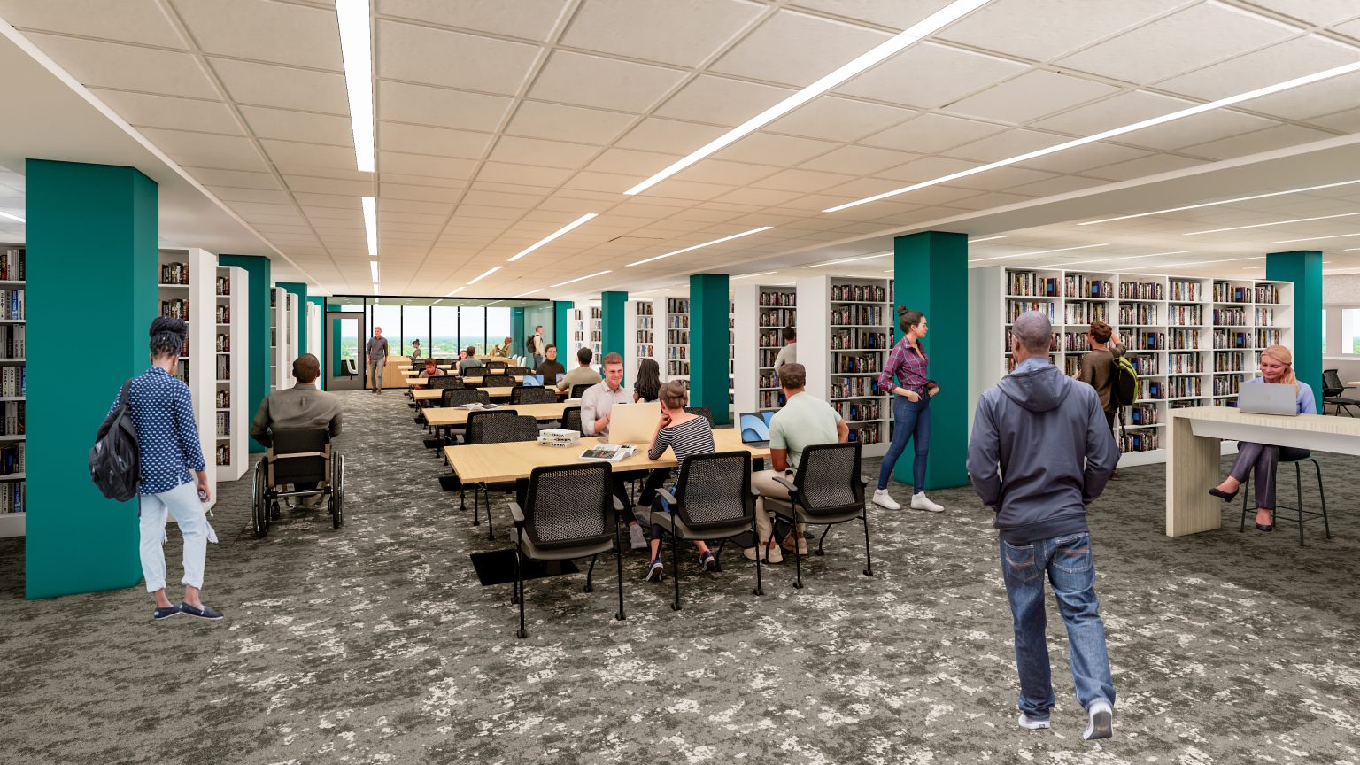 New Tower Floor Architectural Rendering | UNCG University Libraries